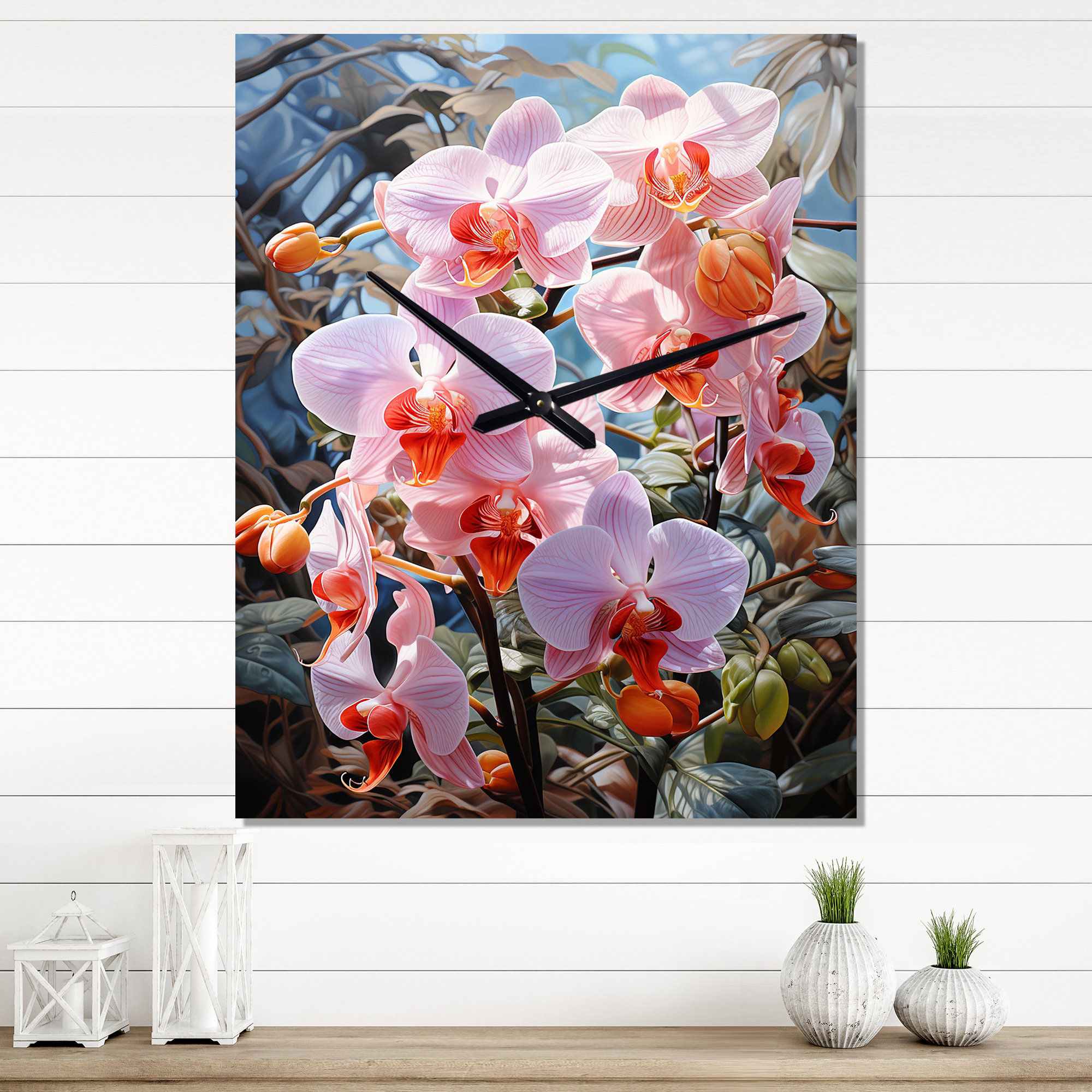 East Urban Home Jaydelyn - Floral Wall Clocks | Wayfair