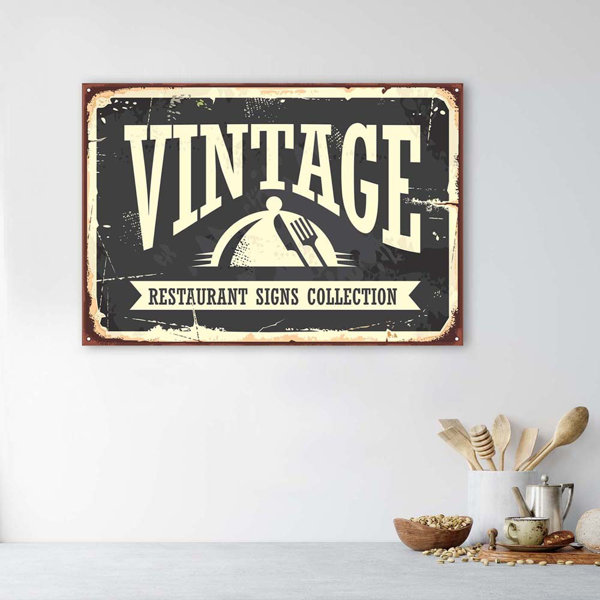 Happy Larry Leinwandbild Vintage Restaurant Sign | Wayfair.de