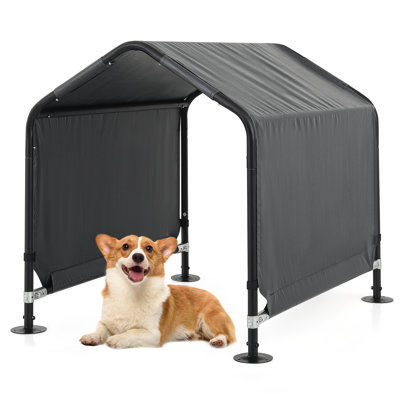 Tucker Murphy Pet™ Outside Canopy Pet House Dog House 4'x4'x3' Dog ...
