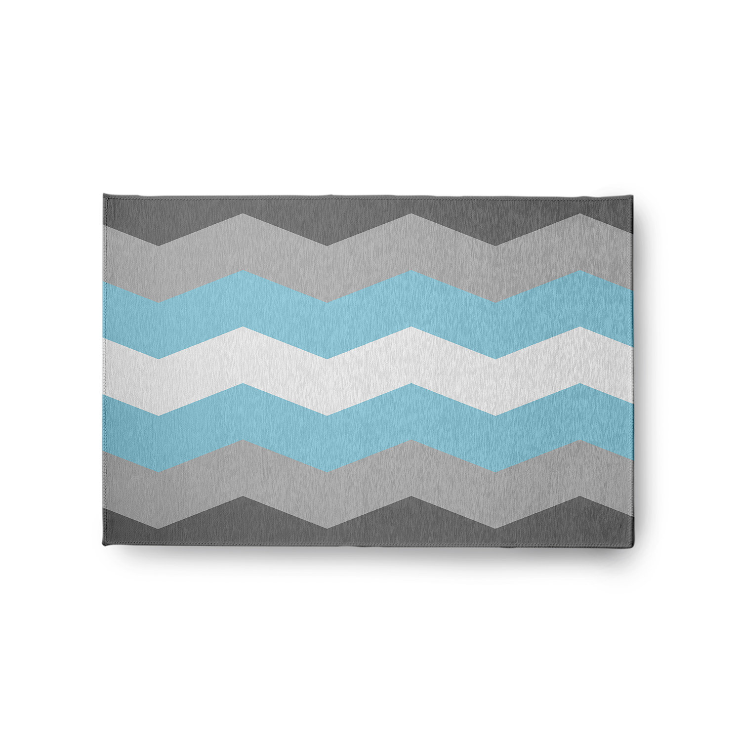 Ebern Designs Samoni Chevron Machine Woven Chenille Area Rug in White ...