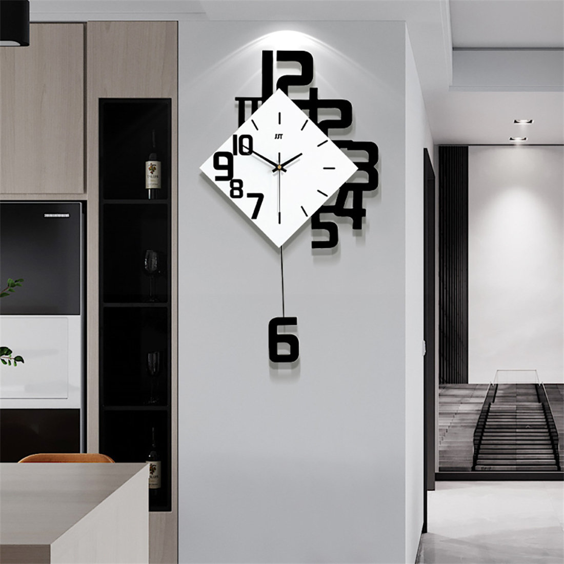Ivy Bronx Modern Minimalist Wall Clock, Elegant Wooden Quiet Clock For ...