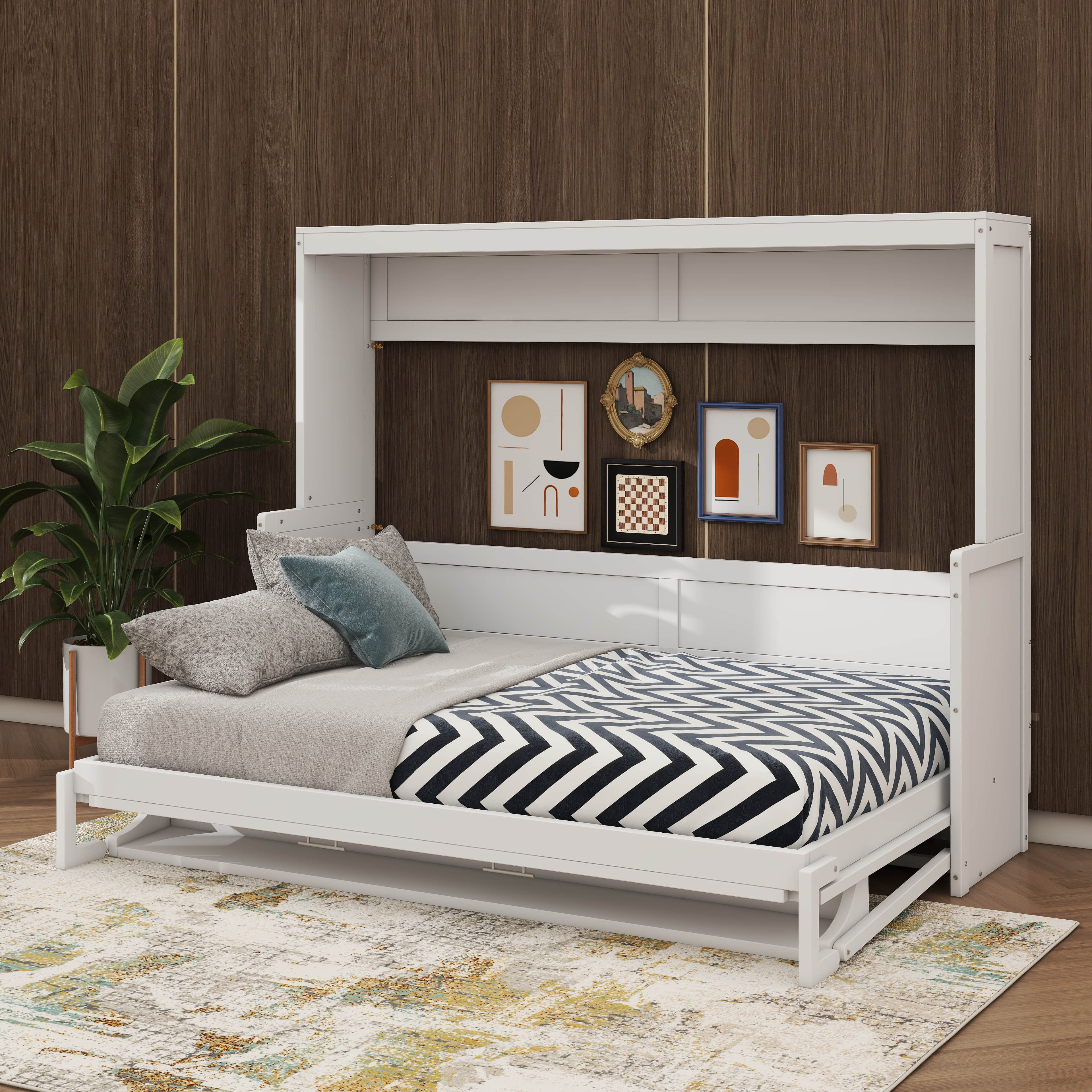 Lark Manor™ Stylish Murphy Bed With Effortless Hydraulic Lift And Multi ...