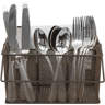 Sorbus Mesh Multi-Purpose Flatware Caddy with Handle in Brown ...
