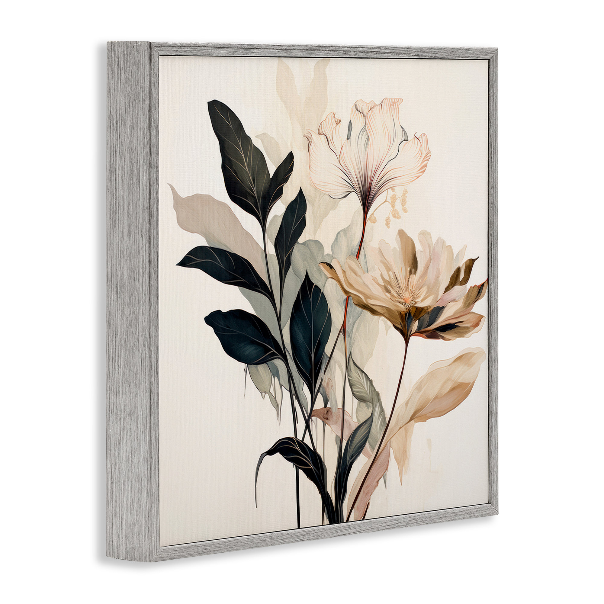 Ebern Designs Leaf Sprig & Flower Framed Giclee Art by Lazar Studio ...