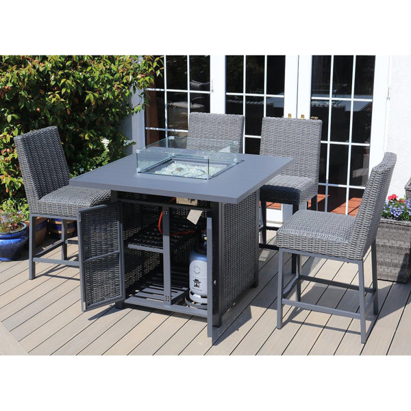 Ebern Designs Thelma Square 5 - Piece 4 - Person 120Cm L Outdoor ...