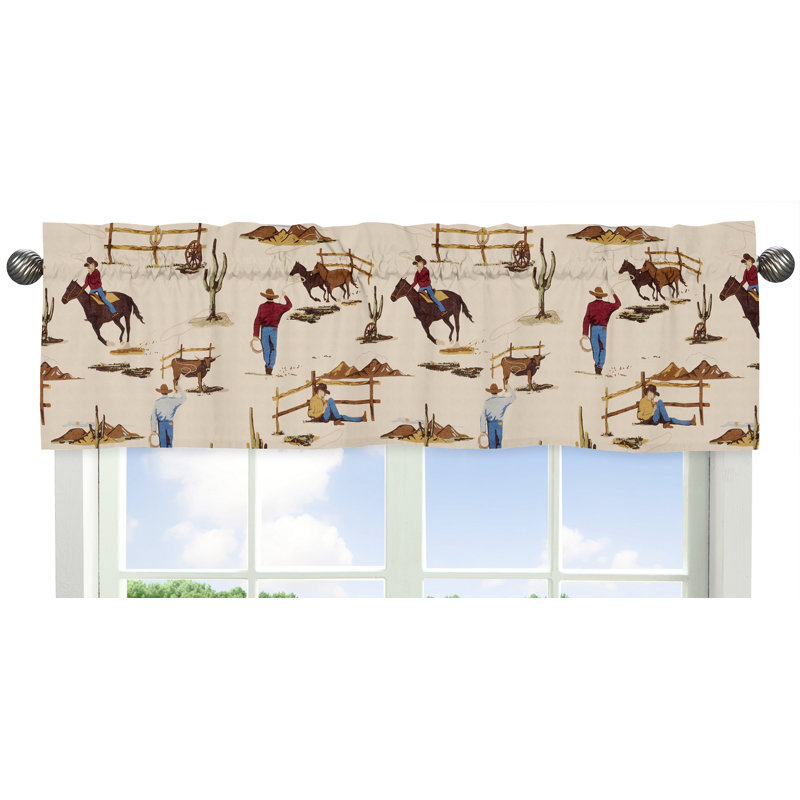Sweet Jojo Designs Wild West Cowboy 54" Window Valance & Reviews | Wayfair