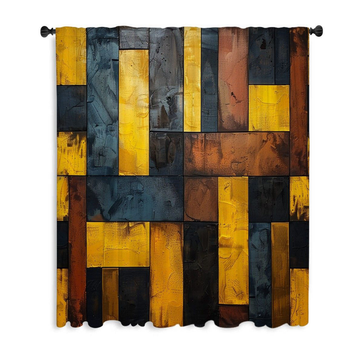 VisionDecor Colorful Abstract Window Curtains, Visual Art Blockout ...