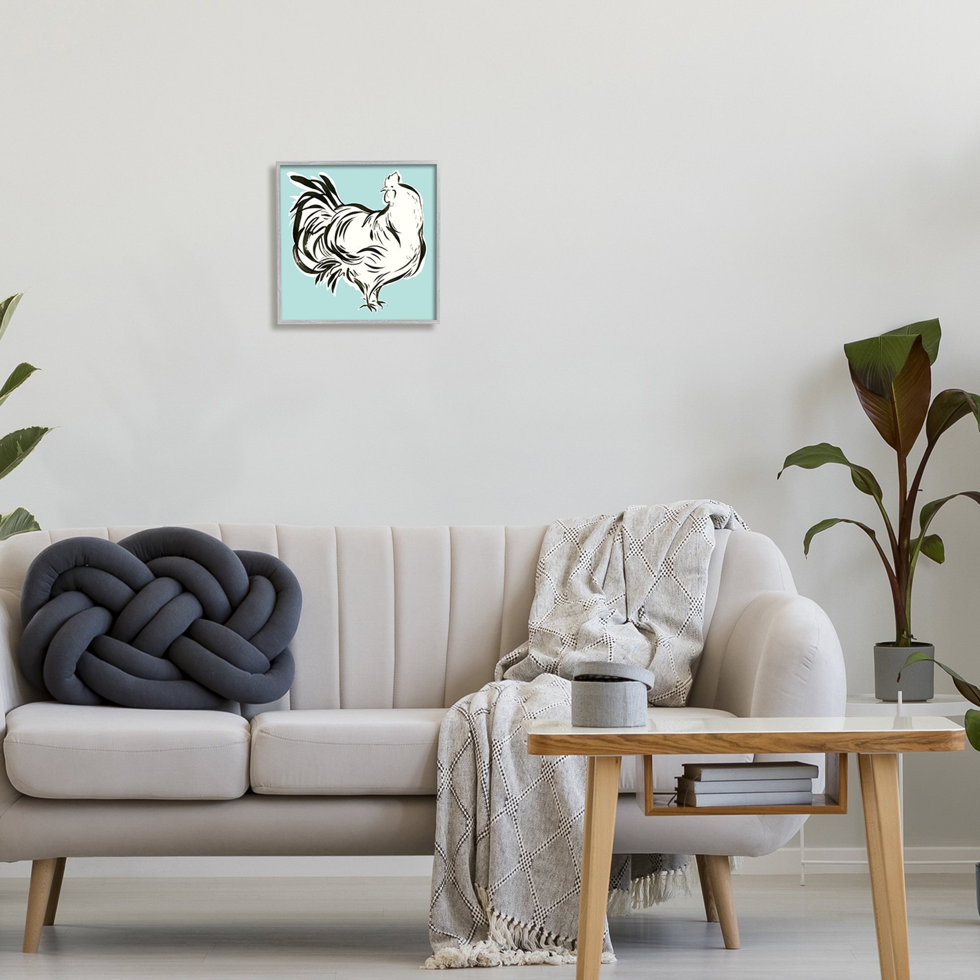 Stupell Industries Abstract Hen Framed On Wood by Laura Marr Graphic ...