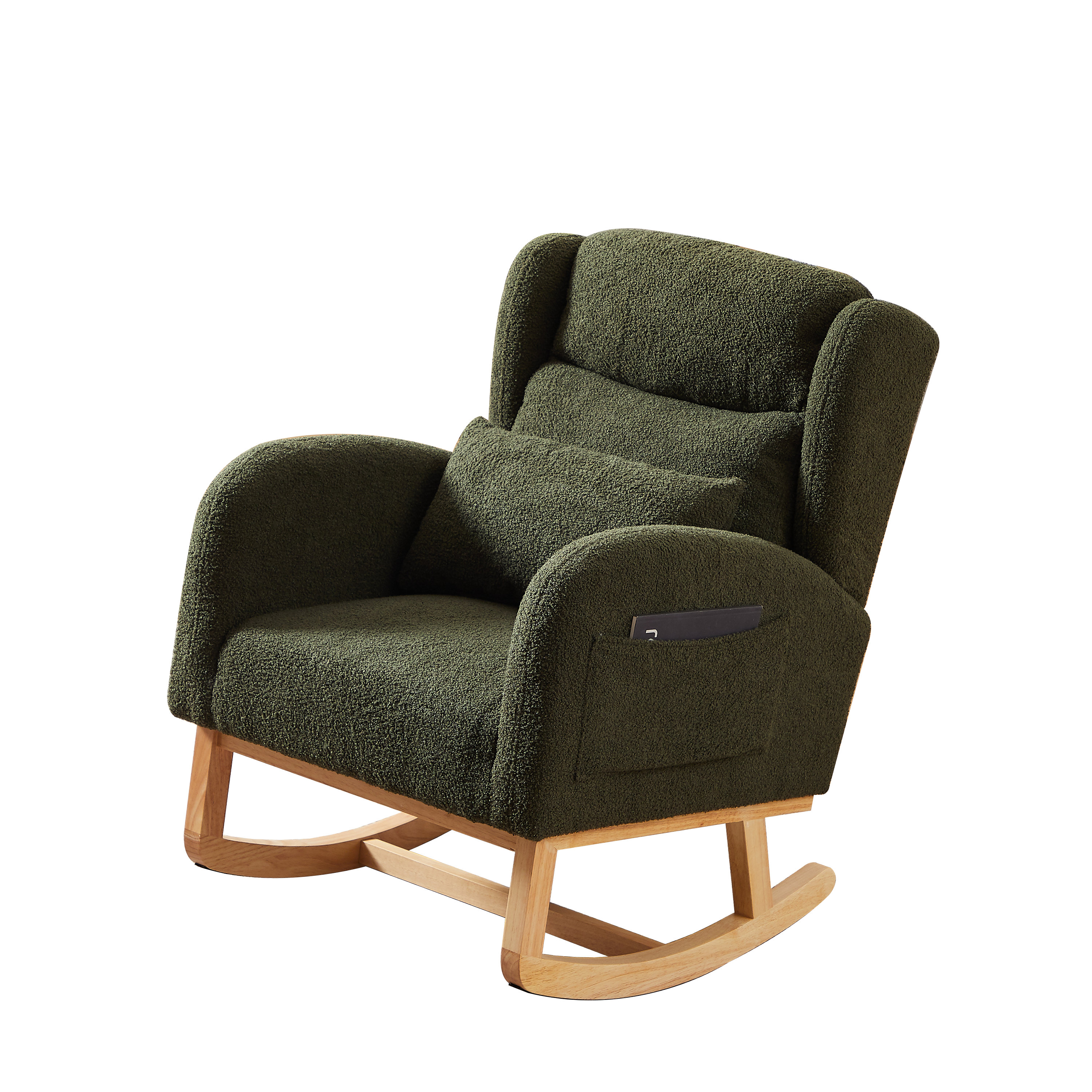 George Oliver Modern High-Back 28.38" Rocking Chair with Side Pockets ...