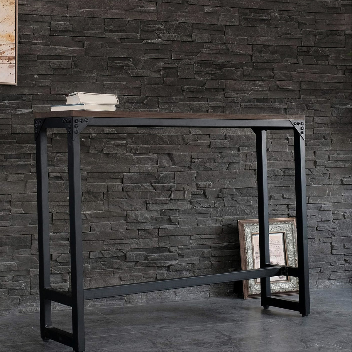 Latitude Run® Minimalist Industrial American Bar/Cocktail Table ...