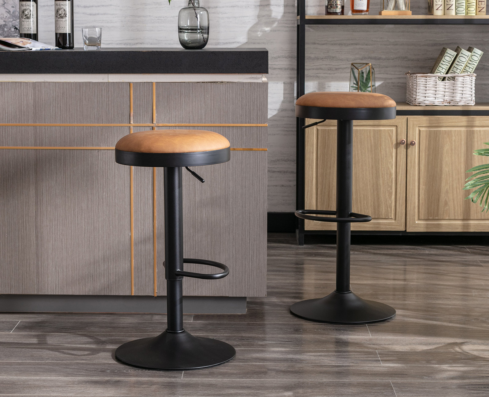 Latitude Run® Reld Swivel Adjustable Height Stool & Reviews | Wayfair