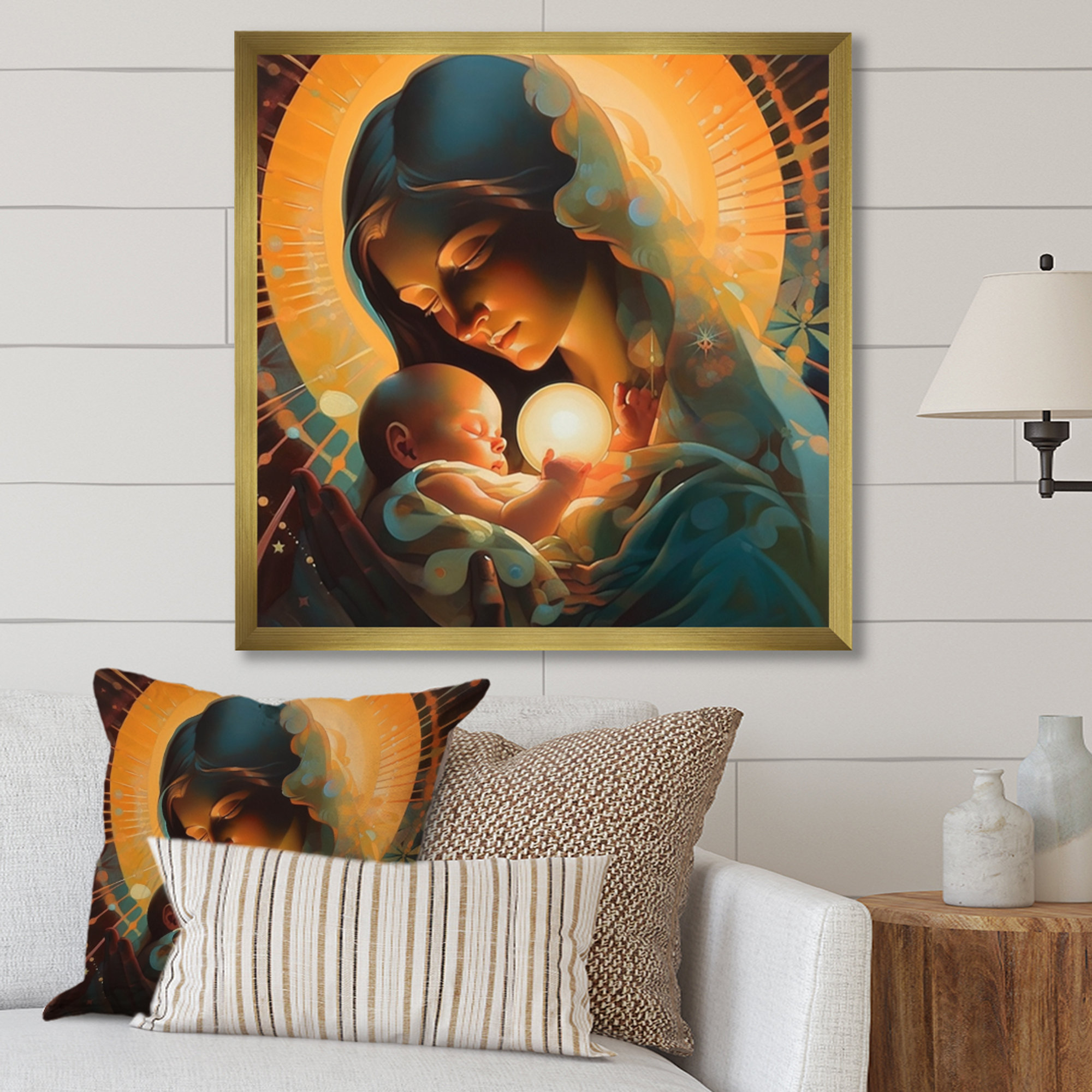 Canora Grey Guardian Angel Embracing The Baby III - Religious Woman ...
