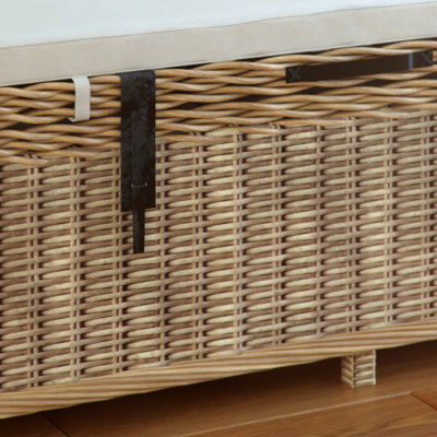 Bay Isle Home Aliyaha Handmade Kubu Rattan Blanket Box Bench Seat. Lift ...