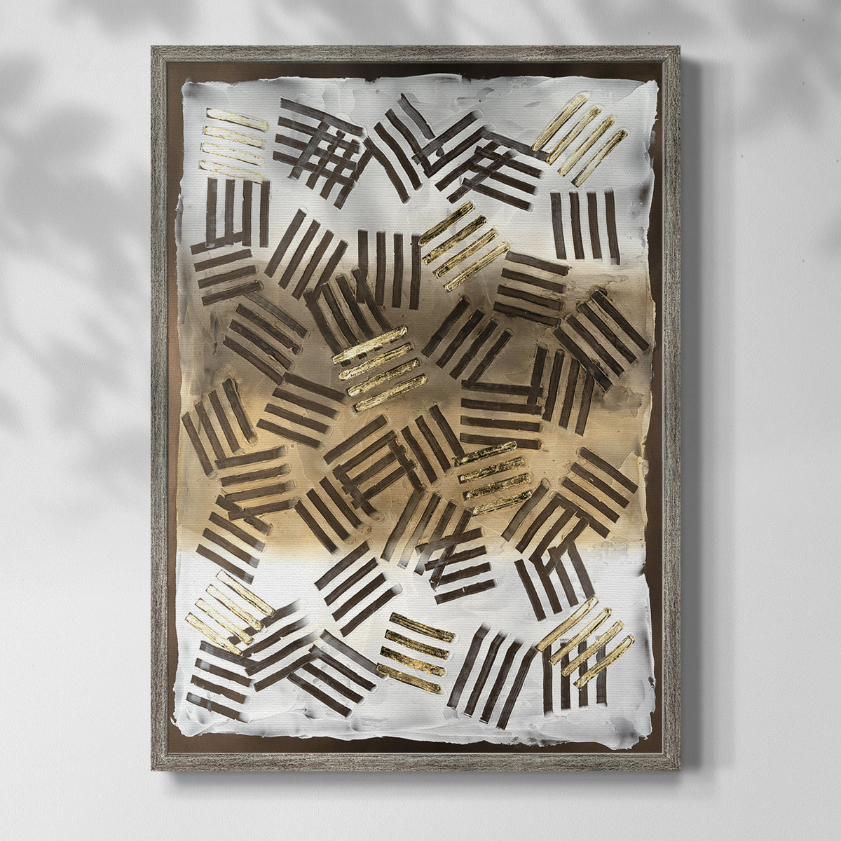 Wrought Studio™ Raffia Palm II Framed Print - Solid Wood | Wayfair