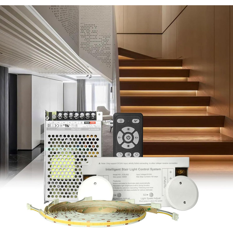 Wrought Studio™ LED Smart Motion-Activated Stair Light with Remote ...