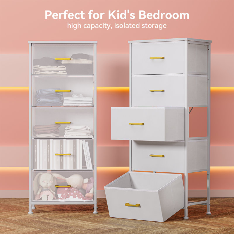 Mercer41 Dresser for Bedroom with 5 Drawer, Tall Storage Tower for ...