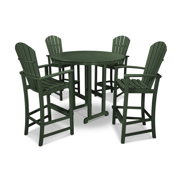 POLYWOOD® Palm Coast 5-Piece Round Bar Set | Wayfair