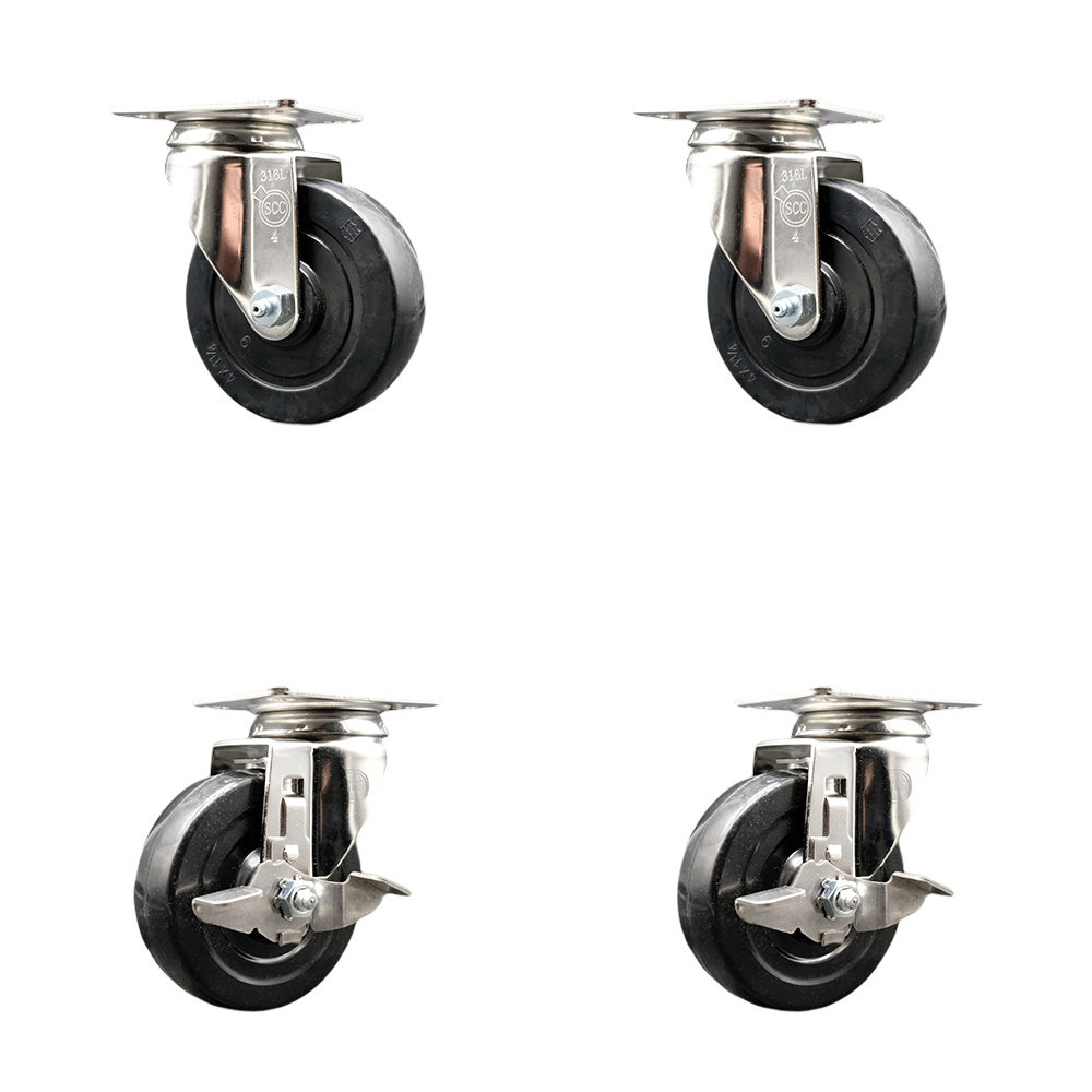 Service Caster Soft Rubber Casters | Wayfair