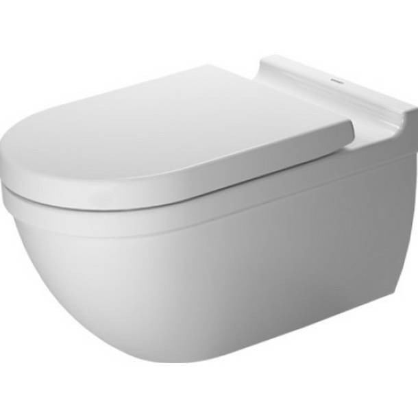 Duravit Starck 3 Dual-Flush Elongated Wall Mounted Toilet with Glazed ...