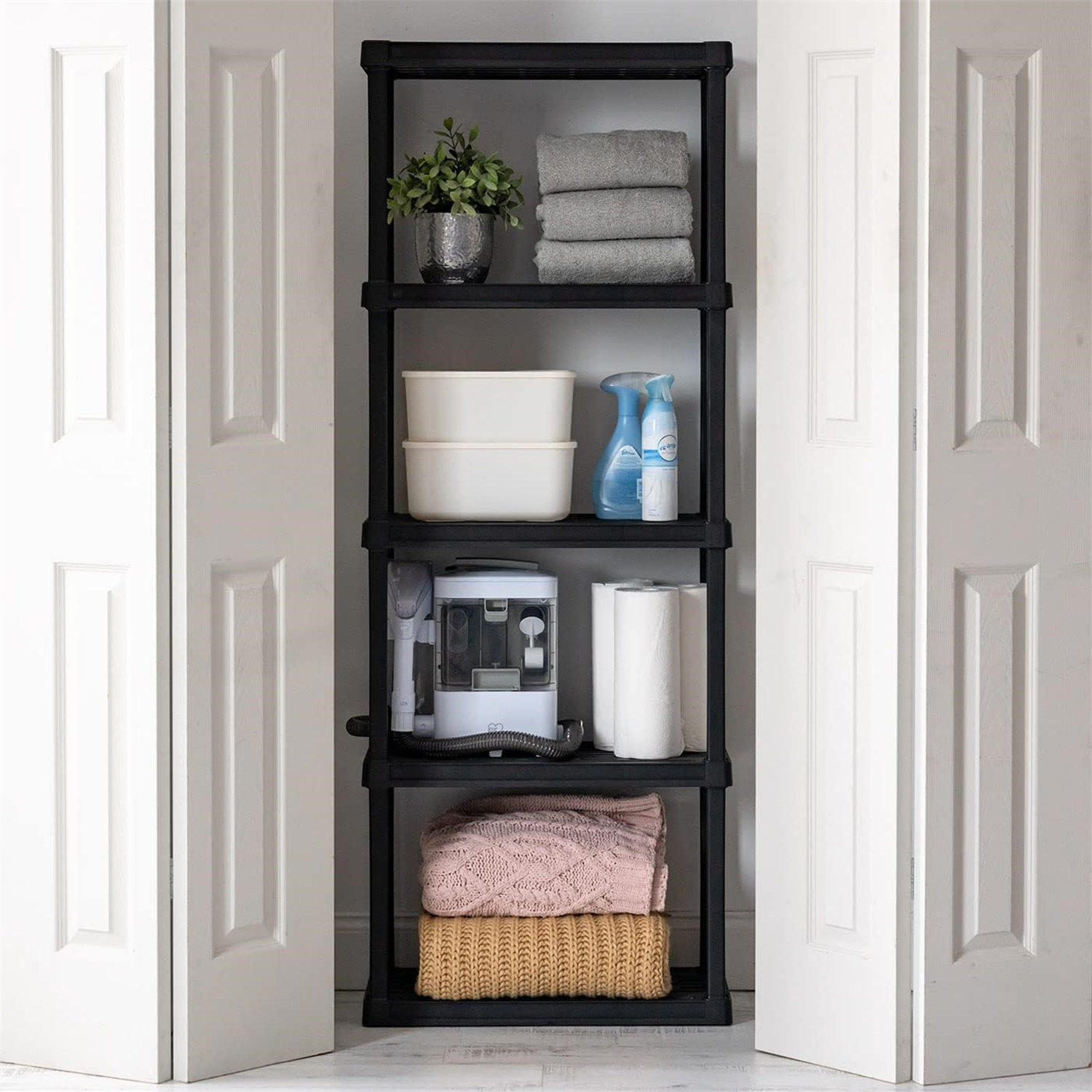 Rebrilliant Nivaeh 23.9'' W Plastic Height -Adjustable Shelving Unit ...