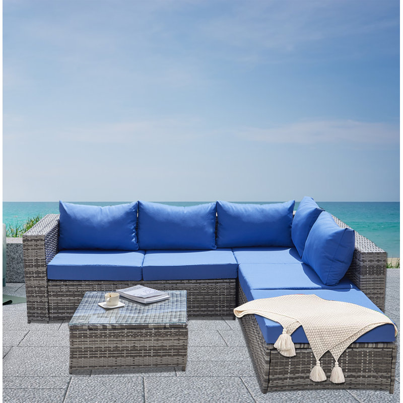 Ebern Designs Salkeld Sectional Seating Group with Cushions & Reviews ...