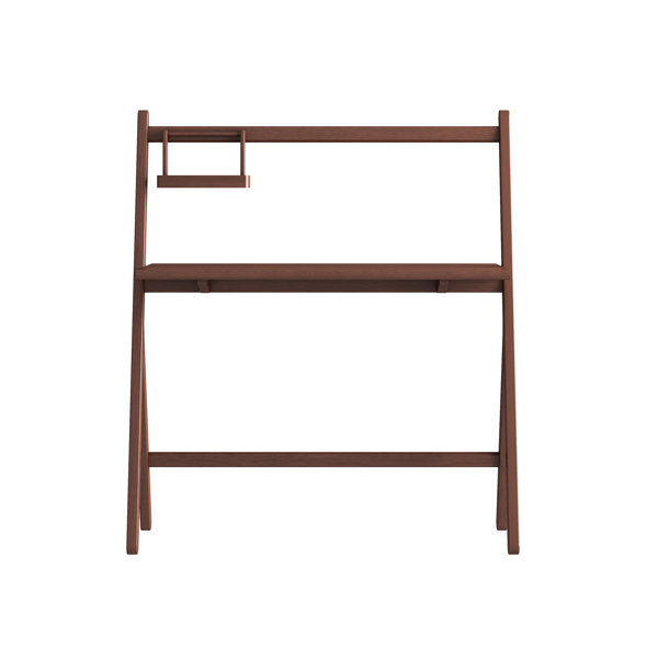 MUSEHOMEINC Solid Wood Desk–40” Modern Wooden A-frame Writing Desk With ...