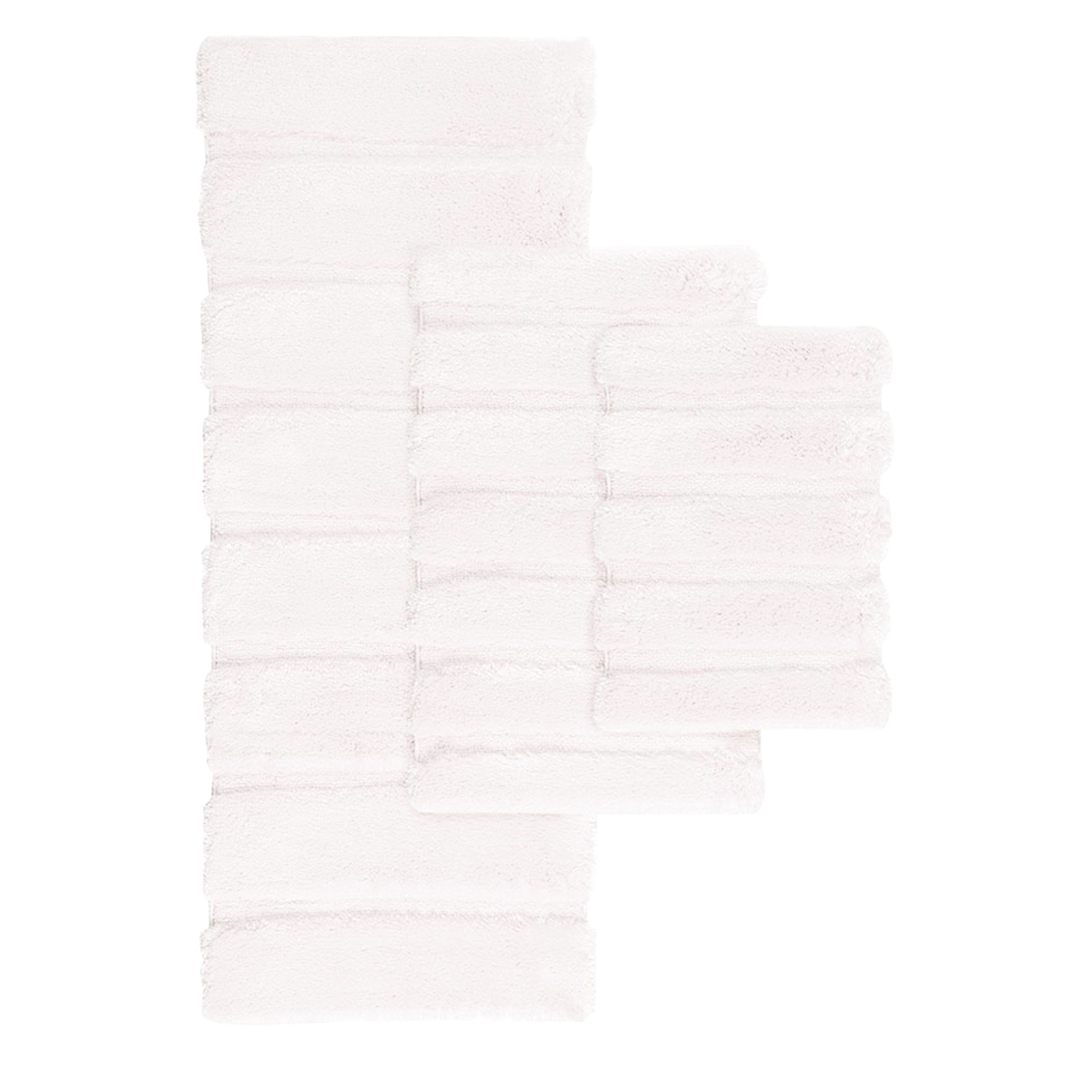 Ebern Designs Blush Bath Rug, 100% , Stripe, , To Fading And Stains ...