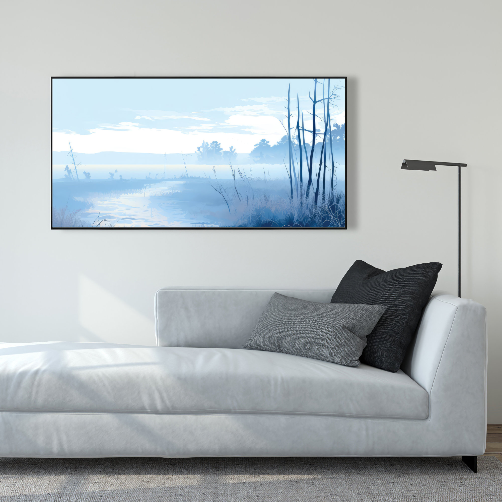 Lark Manor™ Cold swamp - 24"x48" Framed canvas | Wayfair