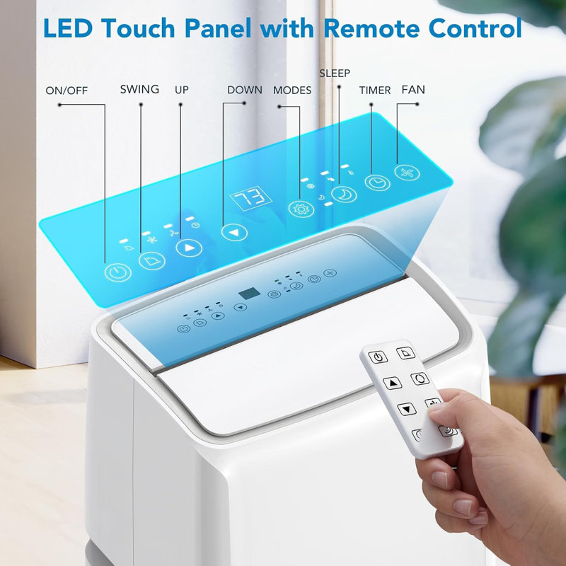 gaomon 14,000 BTU 3-in-1 Portable Air Conditioner with Window Kit ...