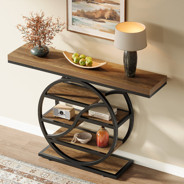 17 Stories Console Table for Entryway, 47" Industrial Entry Table | Wayfair