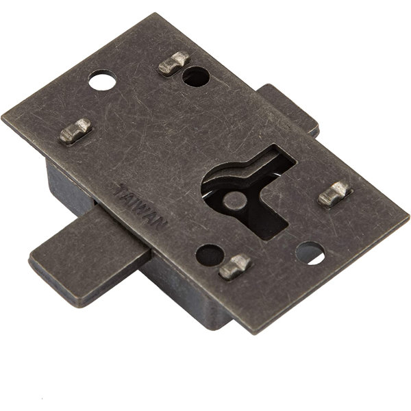 UNIQANTIQ HARDWARE SUPPLY Small Antique Brass Plated Flush Mount Lock ...