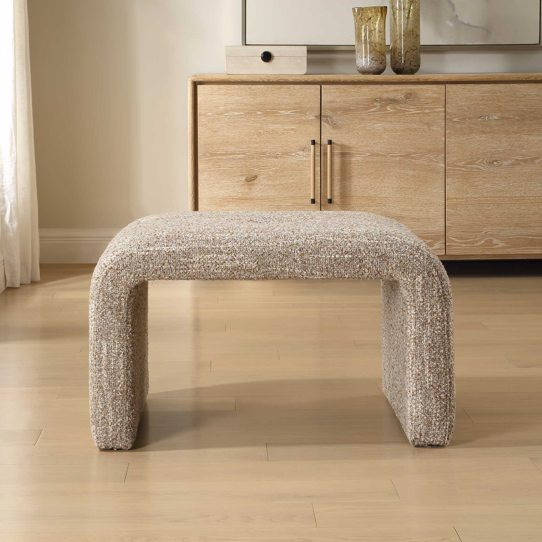 Uttermost Leora Upholstered Modern Small Bench | Wayfair