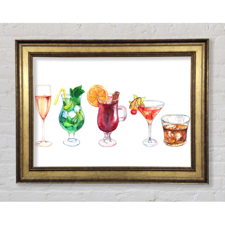 Bright Star Cocktails Of Summer - Single Picture Frame Art Prints ...