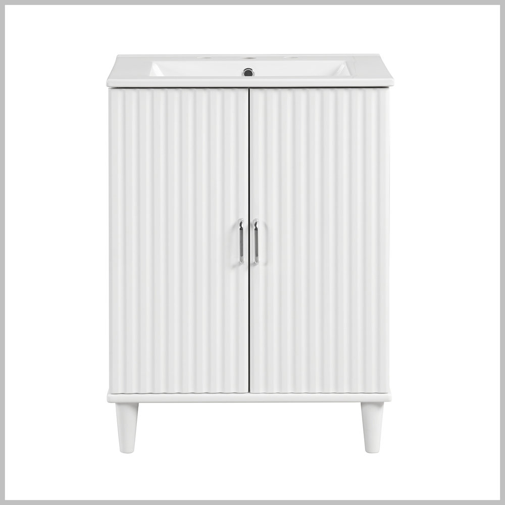 Latitude Run® Subha Modern Bathroom Vanity Cabinet with Two Doors and ...