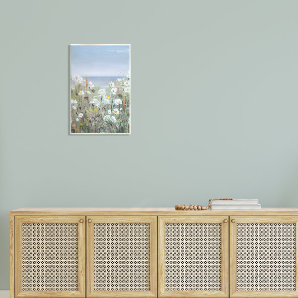 Stupell Industries Spring Daisy Flower Blooms Beachside Ocean View On ...