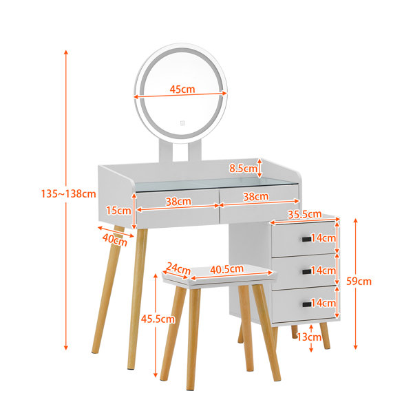 Mikado Living Dressing Table with Mirror | Wayfair.co.uk