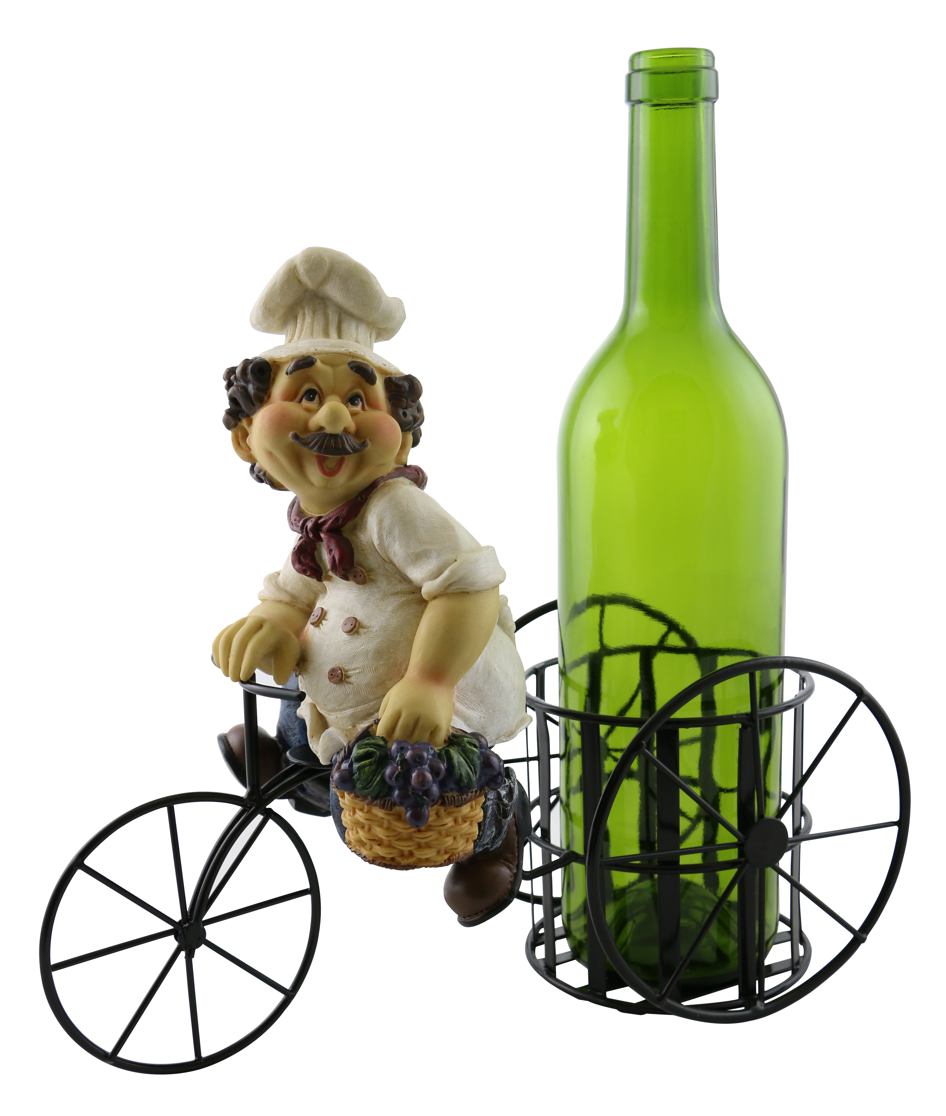 Wine Bodies Luann Happy Chef on Bicycle 1 Bottle Tabletop Wine Bottle ...
