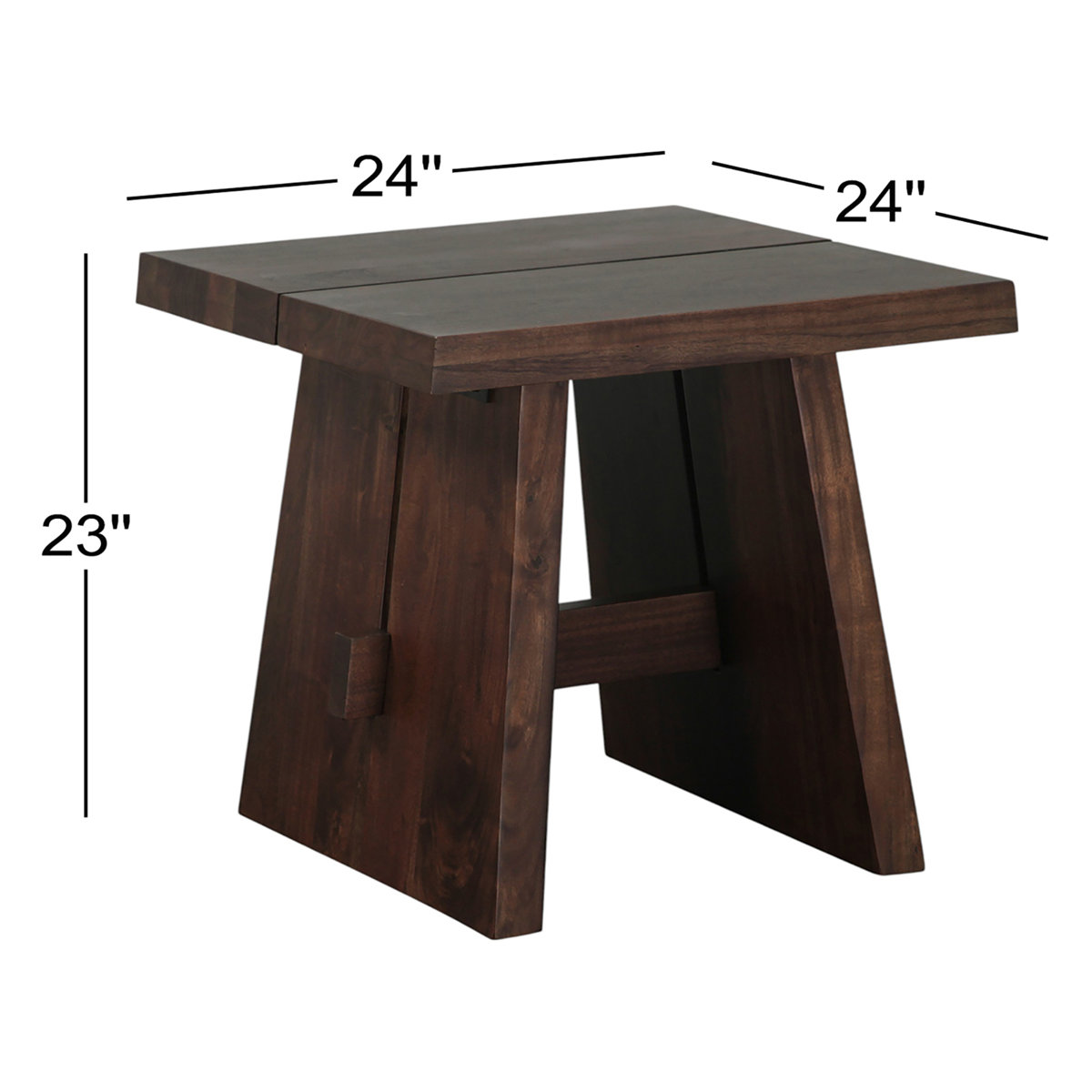 Home Trends & Design Acadia Side Table In Coffee Bean | Birch Lane