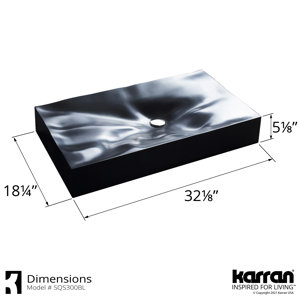 Karran Mirage 32 In. Quartz Rectangular Vessel Sink | Wayfair