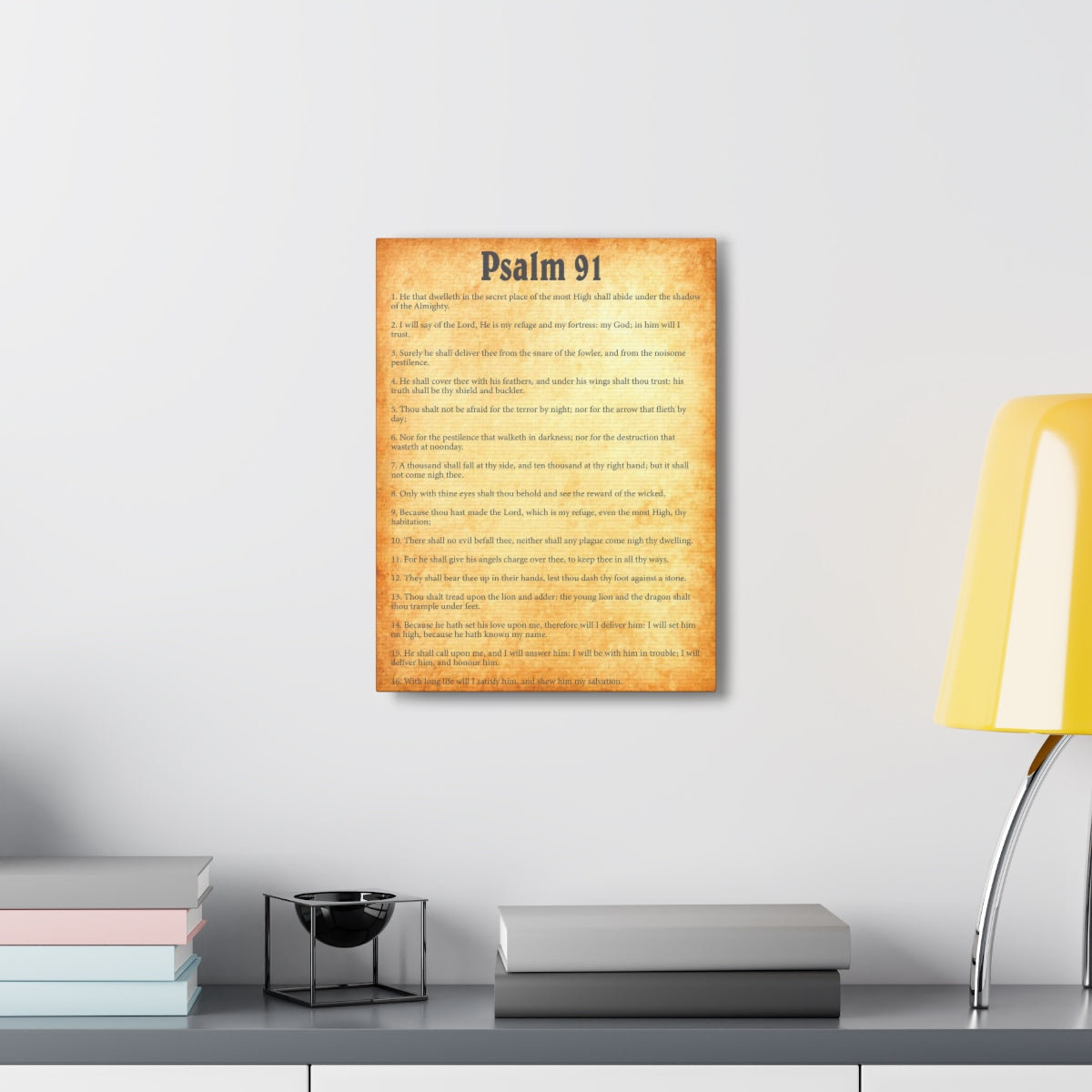 Trinx Psalm 91 Gold Chapter - Wrapped Canvas Textual Art | Wayfair