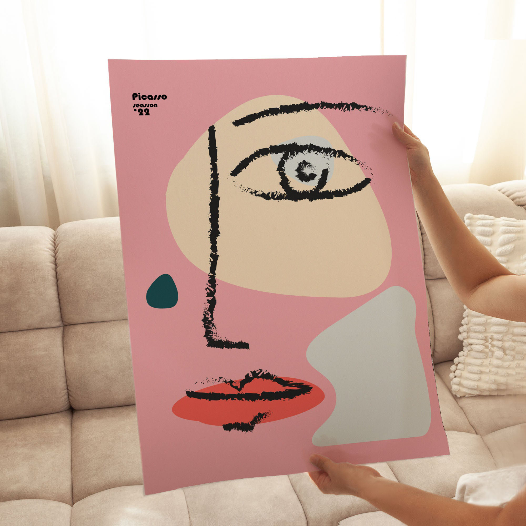 Wrought Studio™ Abstract Picasso Face III Modern Unframed Art Print ...