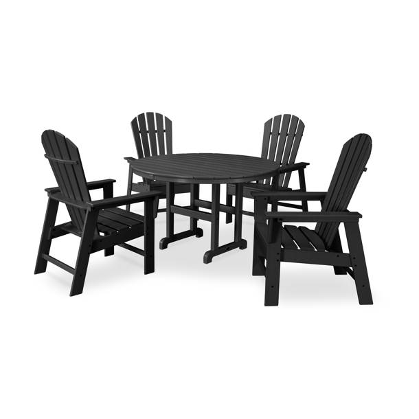 POLYWOOD® South Beach 5-Piece Round Farmhouse Dining Set | Wayfair