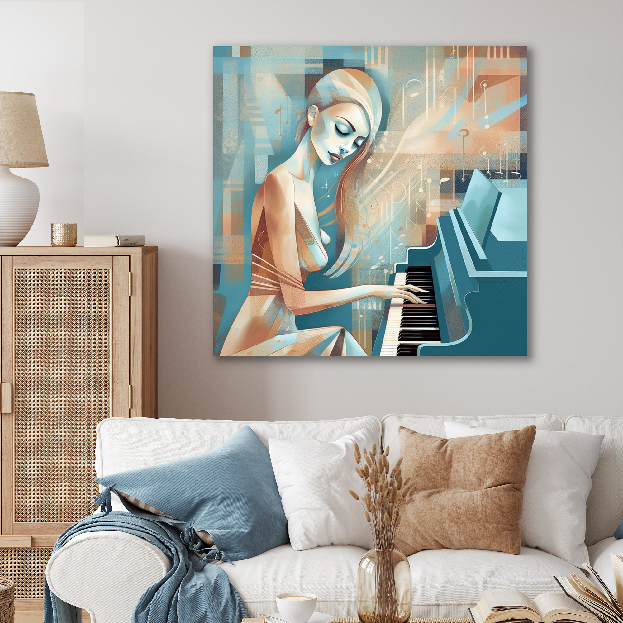 Red Barrel Studio Classic Female Pianist II - Modern Woman Metal Wall ...
