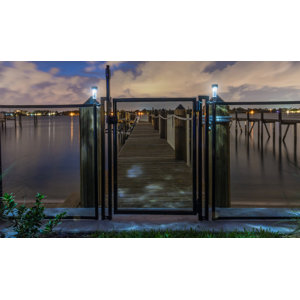 PoolfenceDIY Wide Pool Fence DIY Flat Top Vinyl Gate & Reviews | Wayfair