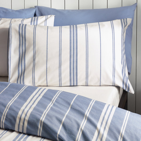 Catherine Lansfield Harbour Stripe Reversible Duvet Cover Set | Wayfair ...