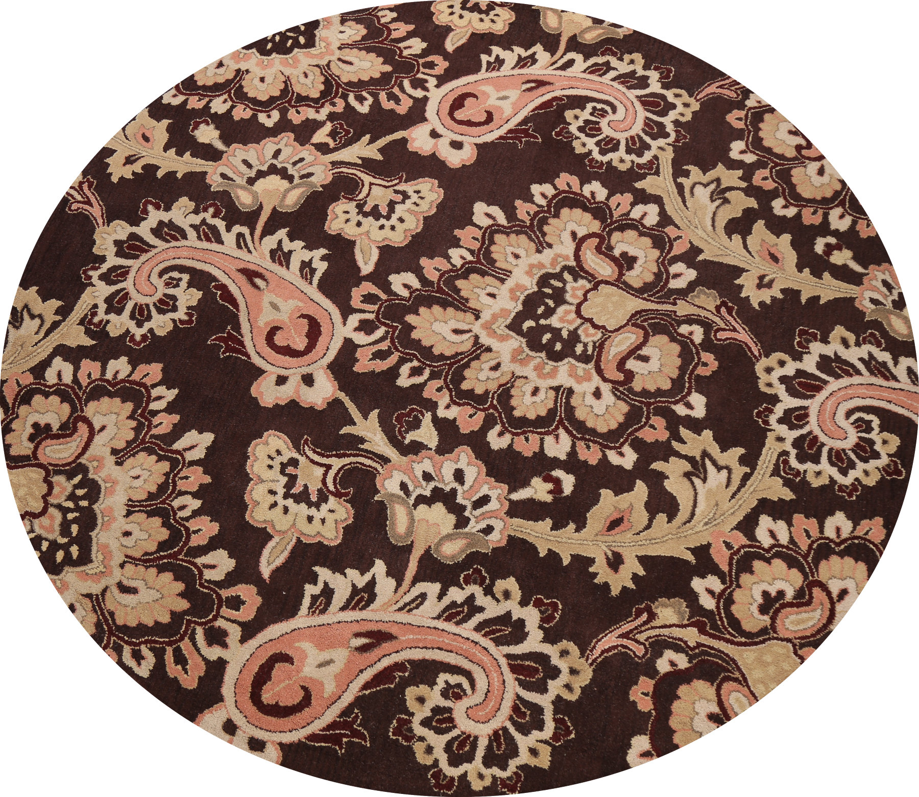 Charlton Home Round Banff Handmade Tufted Wool Brown Area Rug - Wayfair ...