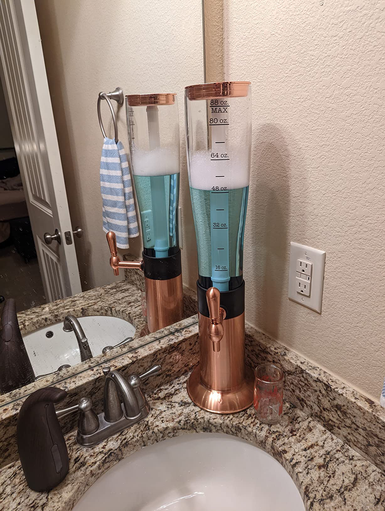 MODVAT 2.6L Beer Dispenser with Ice Tube Drink Cooler Holds 7 Beer Cans ...