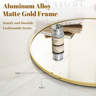 Mercer41 Large Gold Round Bathroom Mirror, 48 Inch Circle Wall Mounted ...