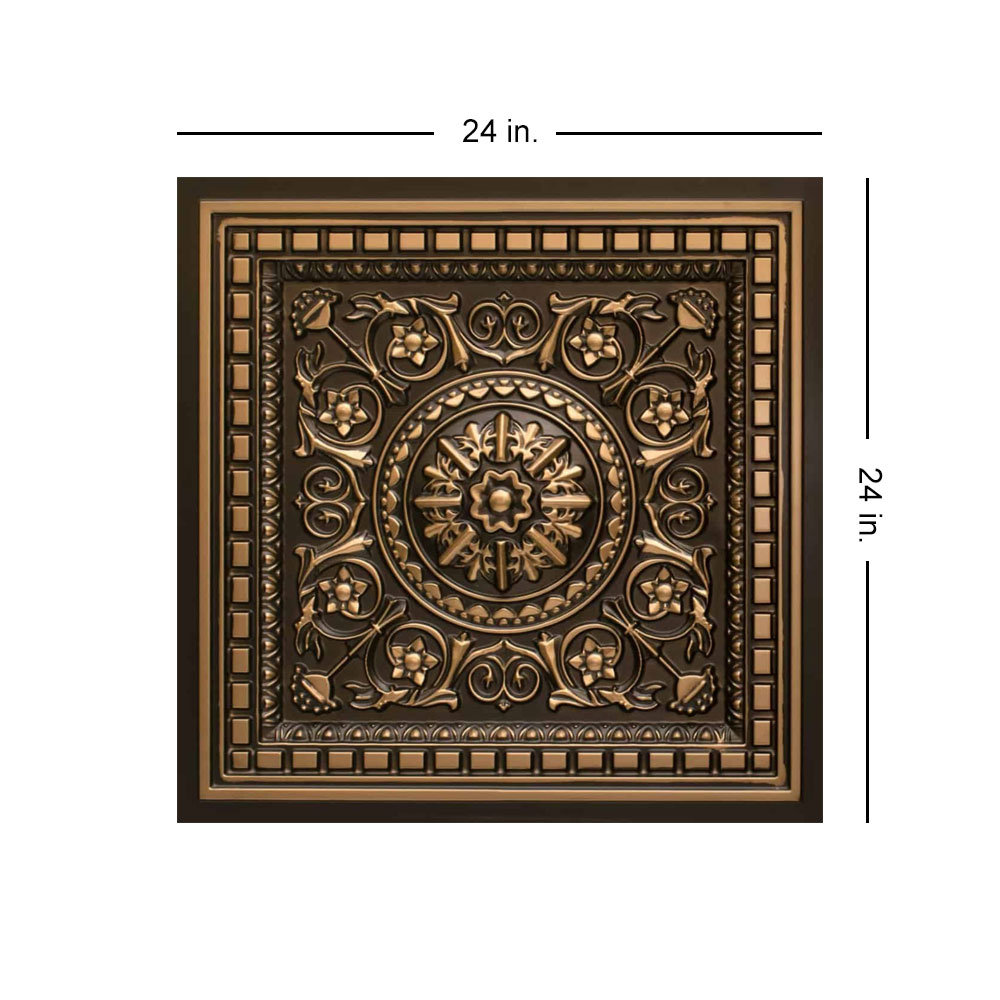 FromPlainToBeautifulInHours Da Vinci 24'' L x 24'' W Coffered PVC Drop ...