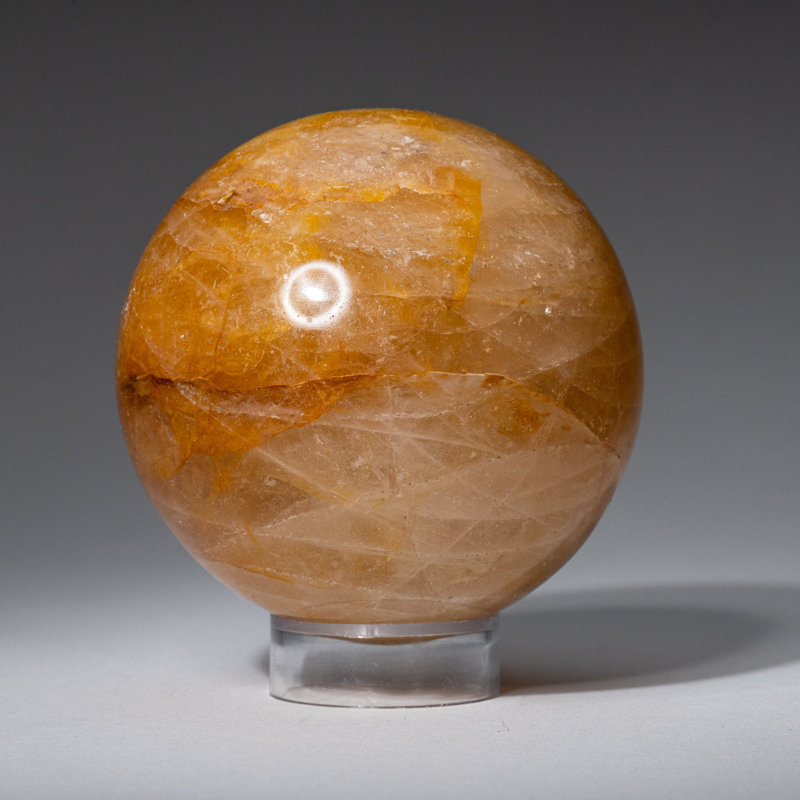 Astro Gallery of Gems Lemon Quartz Sphere Sculpture (1.2 Lbs) | Wayfair